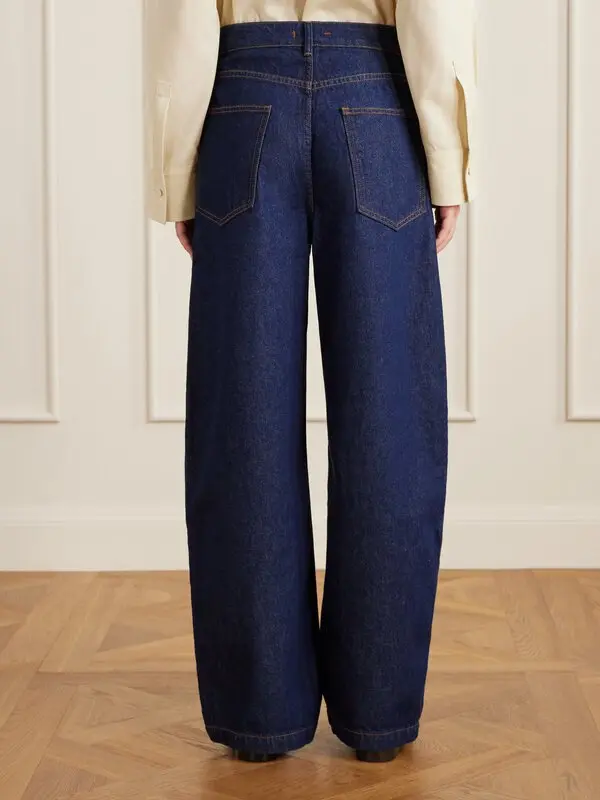 Ossou Bends High-rise Barrel-leg Jeans