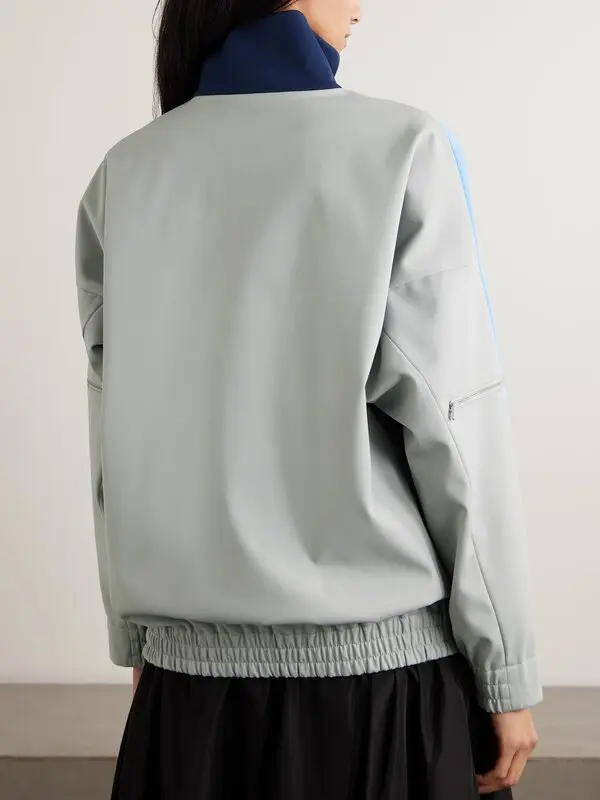 Tibi Color-blocked Jersey Bomber Jacket