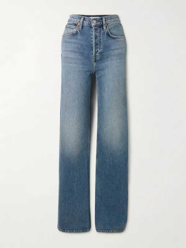 RE/DONE High-rise Wide-leg Jeans