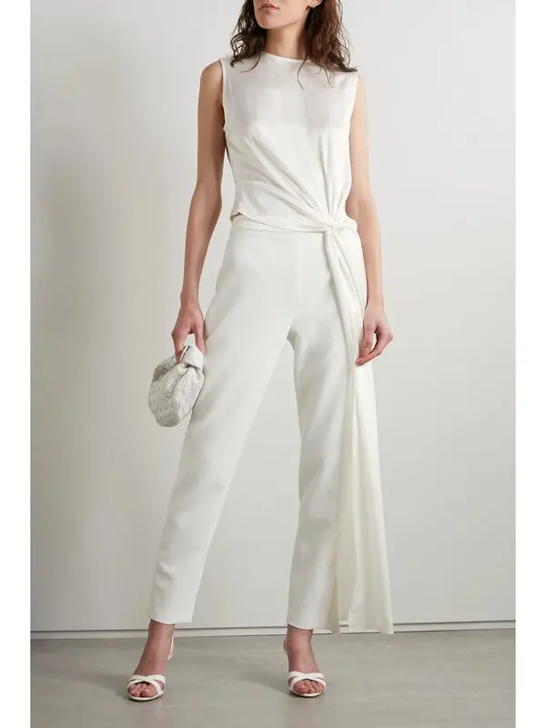 Brandon Maxwell Crepe Slim-leg Pants