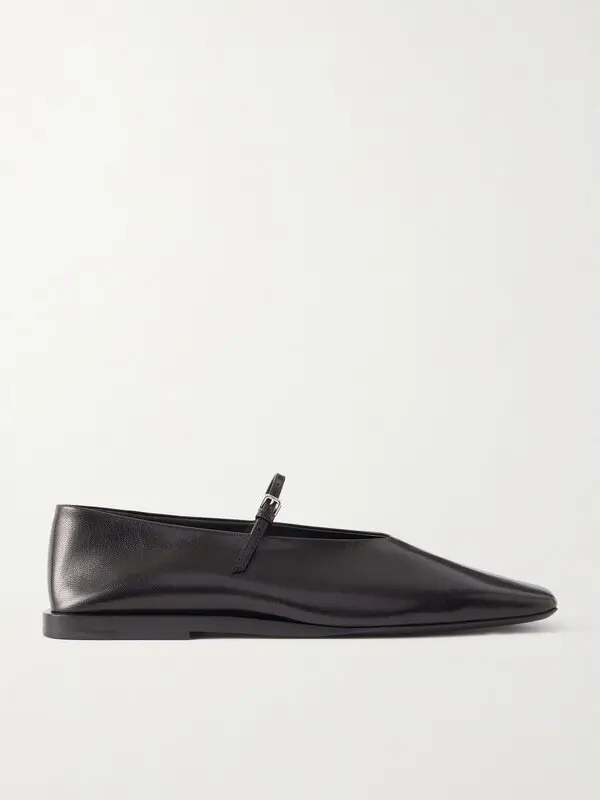 JIL SANDER Leather Mary Jane Ballet Flats