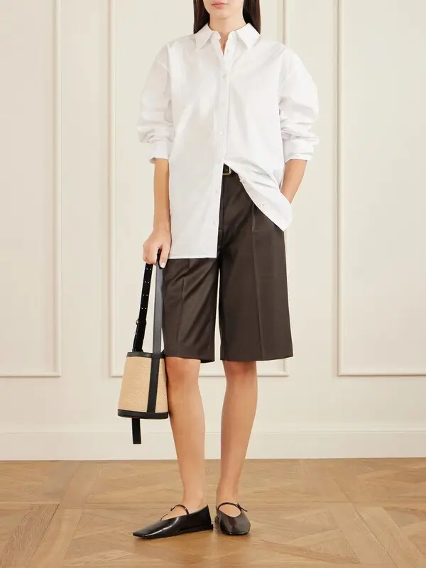 JIL SANDER Leather Mary Jane Ballet Flats