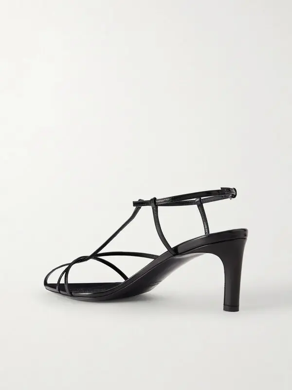 JIL SANDER Leather Strappy Sandals - Black
