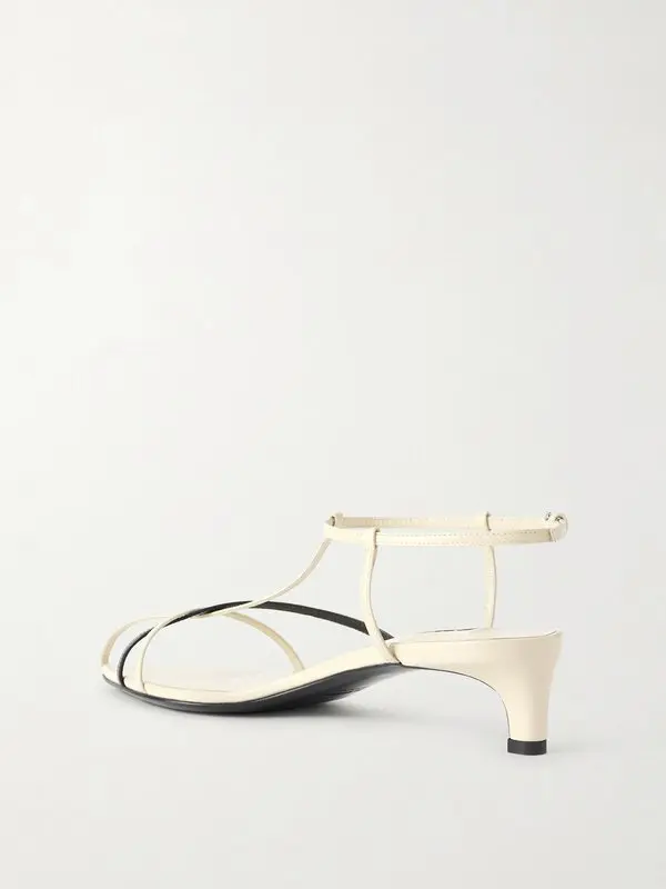 JIL SANDER Two-tone Leather Slingback Sandals - Neutrals