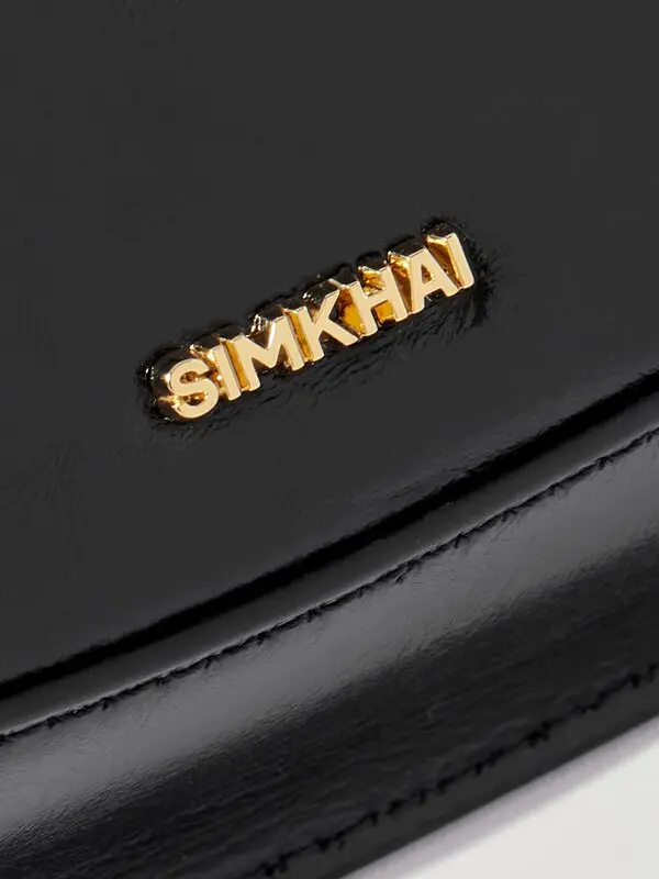 Simkhai Logan Gold-tone Leather Shoulder Bag - Black
