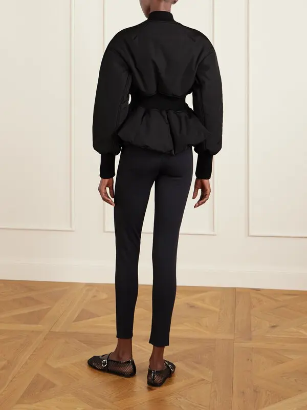 Alaïa Peplum Shell Bomber Jacket