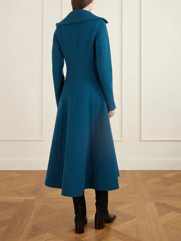 Alaïa Double-breasted Wool Coat - Blue