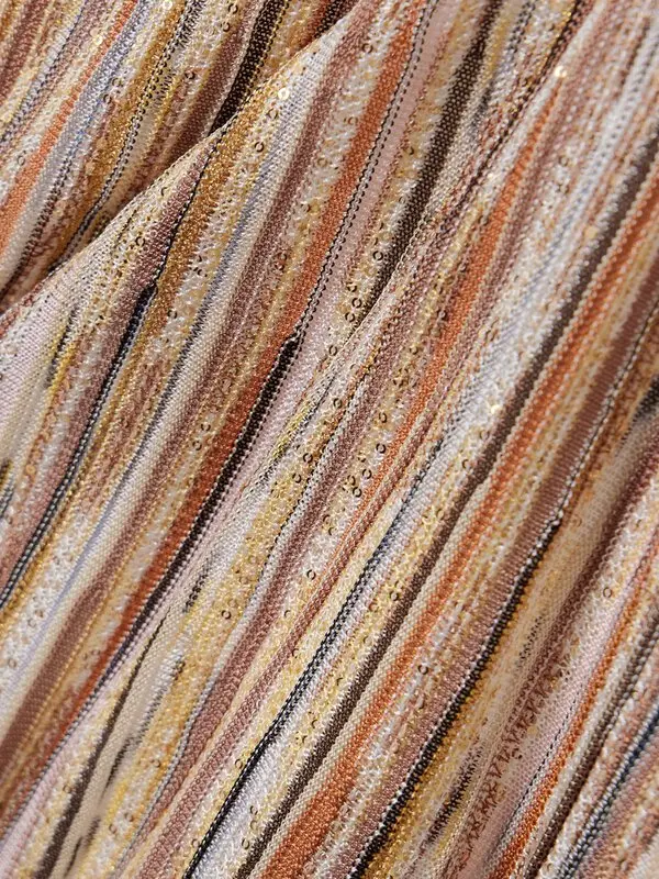 Missoni Striped Sequined Metallic Mini Dress