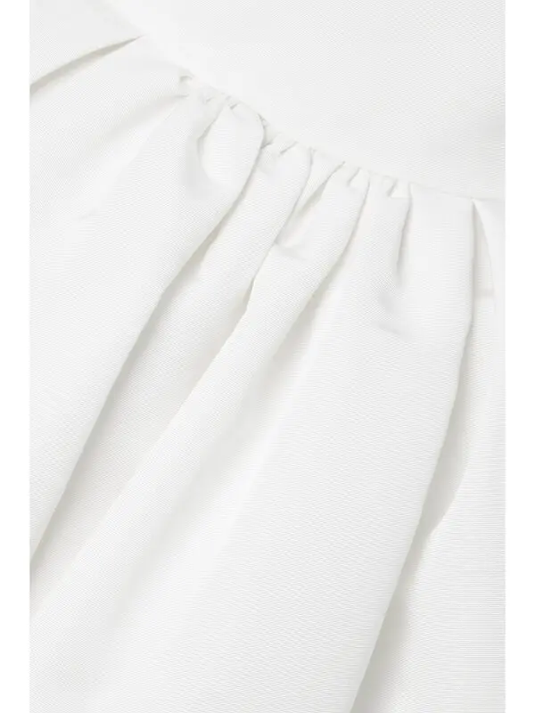 Christopher John Rogers Gathered Silk-faille Maxi Skirt