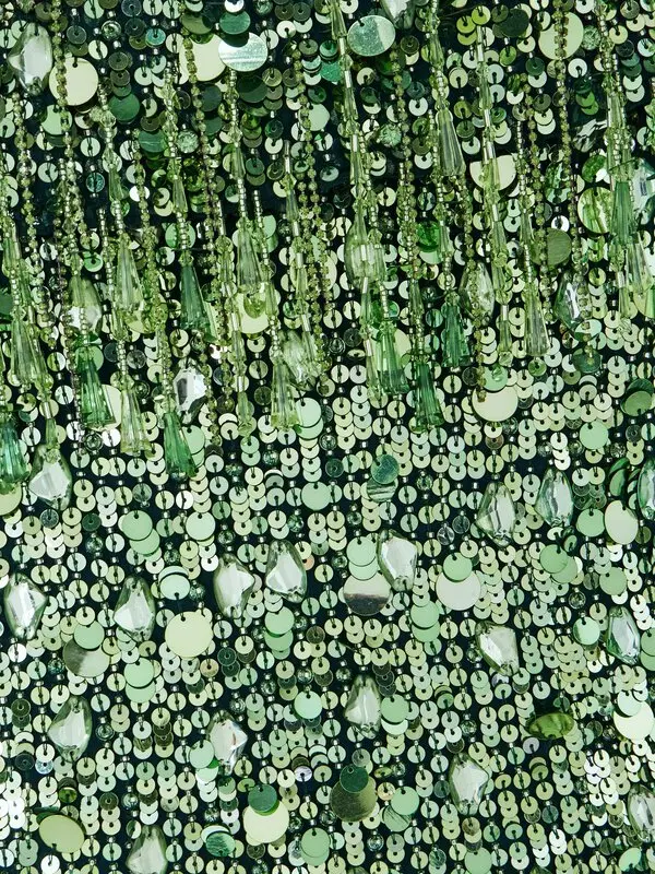 Jenny Packham Eugenie Fringed Embellished Gown
