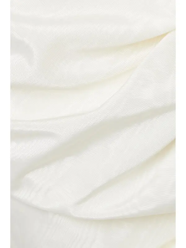 Christopher John Rogers Bow-detailed Draped Midi Skirt