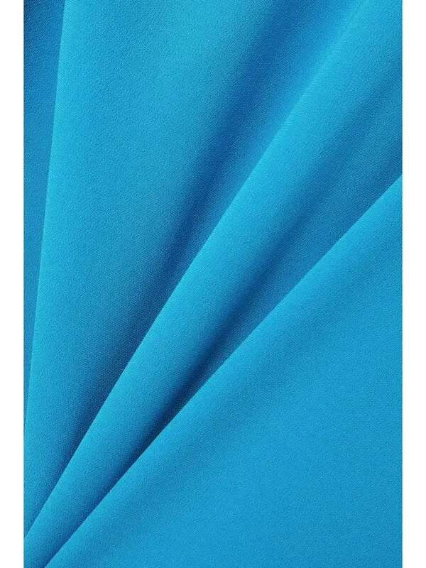 Proenza Schouler Open-back Draped Crepe Maxi Dress - Blue
