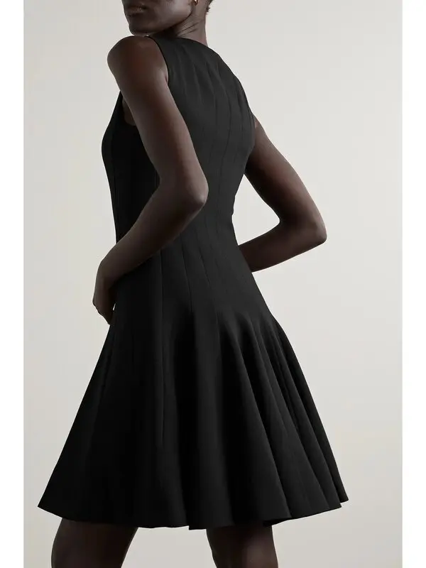 Akris Paneled Wool-blend Mini Dress