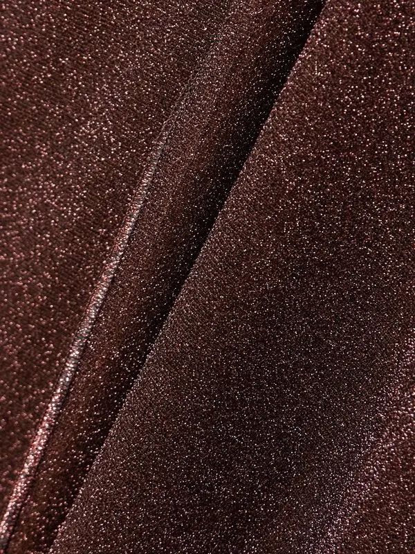 Oseree Lumière Tie-detail Metallic Stretch-knit Cover-up