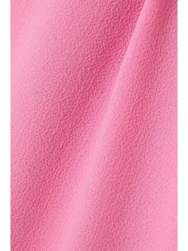 ROWEN ROSE Wool-crepe Midi Skirt
