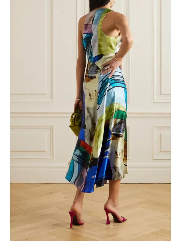 ROKSANDA Printed Silk-satin Maxi Dress