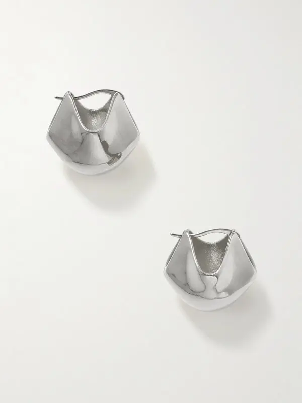 Khaite Lotus Small Tone Earrings - Silver