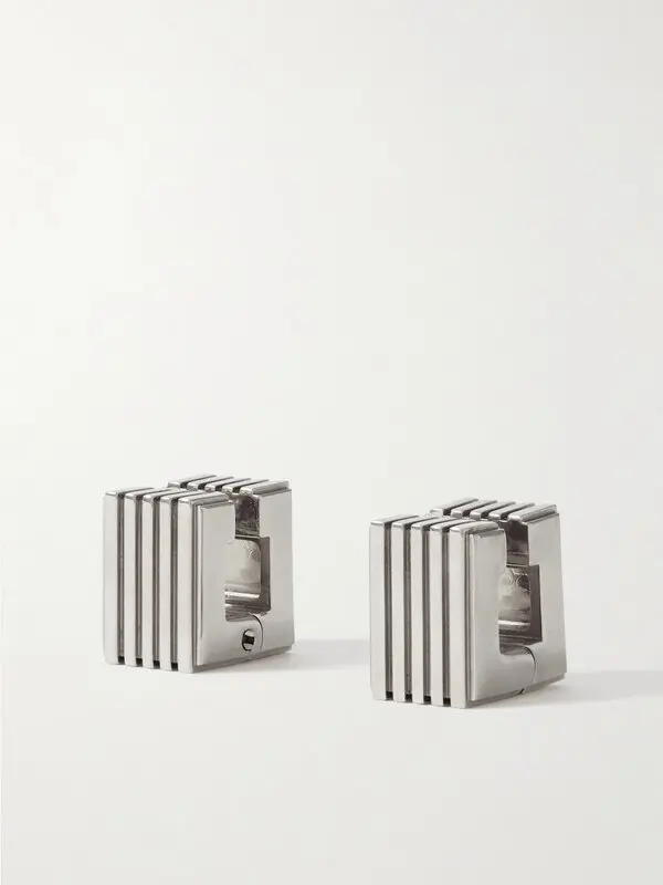 Khaite Empire Hoop Earrings - Silver