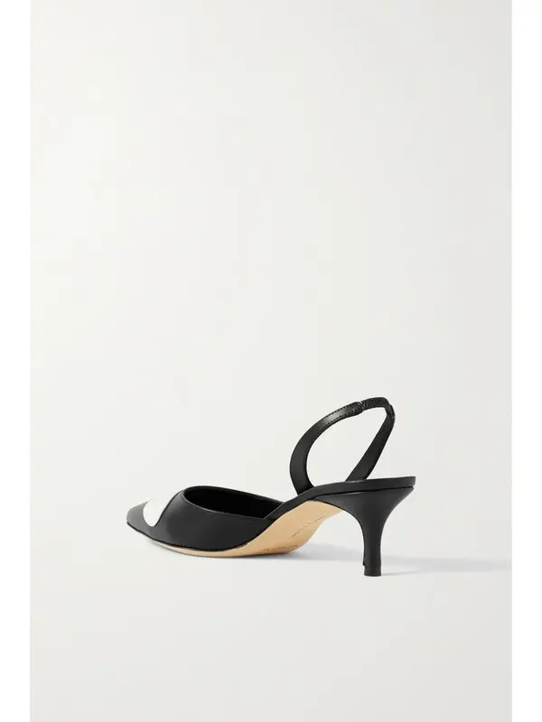 Manolo Blahnik Scusli 50 Two-tone Slingback Pumps