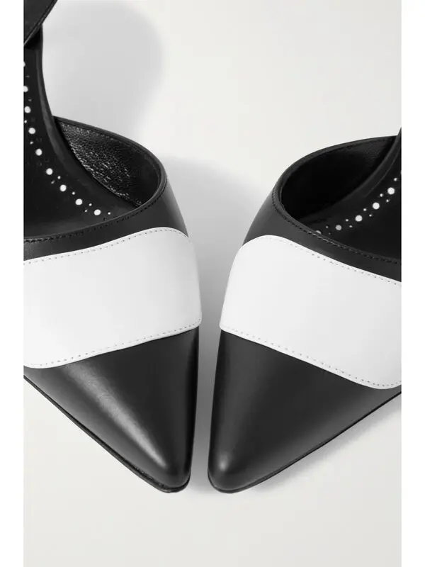 Manolo Blahnik Scusli 50 Two-tone Slingback Pumps