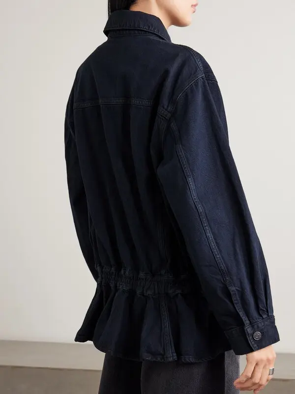AGOLDE Rubik Denim Peplum Jacket - Blue