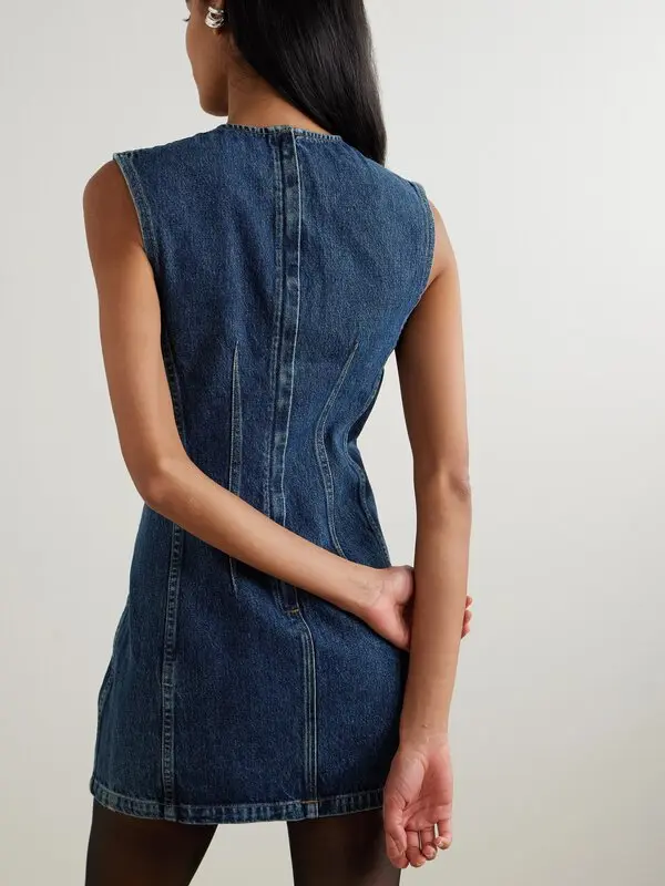 AGOLDE Barton Denim Mini Dress - Blue