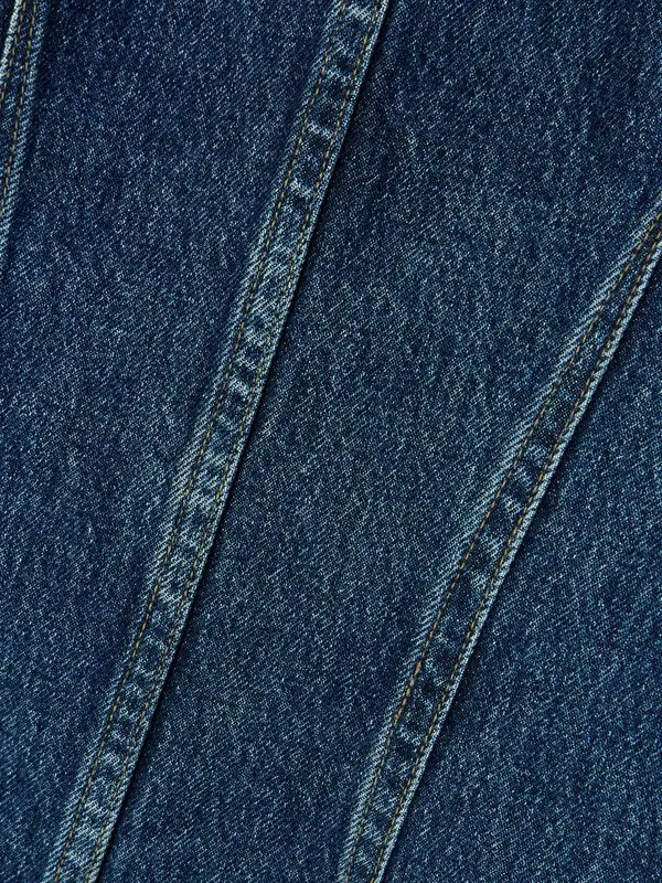 AGOLDE Barton Denim Mini Dress - Blue