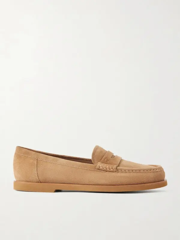 GIANVITO ROSSI Suede Loafers - Brown