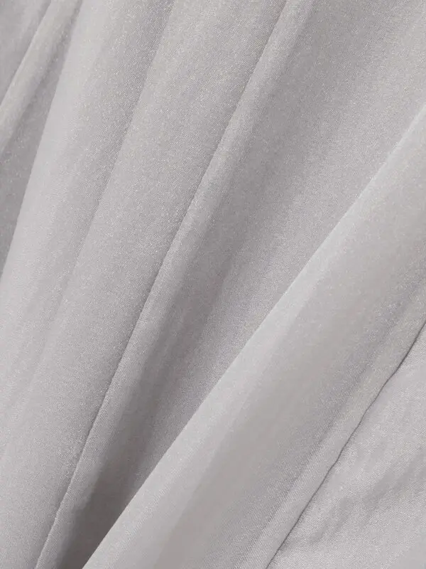 Staud Gustav Paneled Organza Maxi Dress - Gray