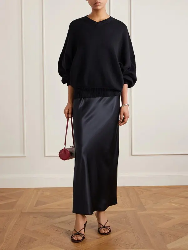 JOSEPH Isaak Silk-satin Maxi Skirt