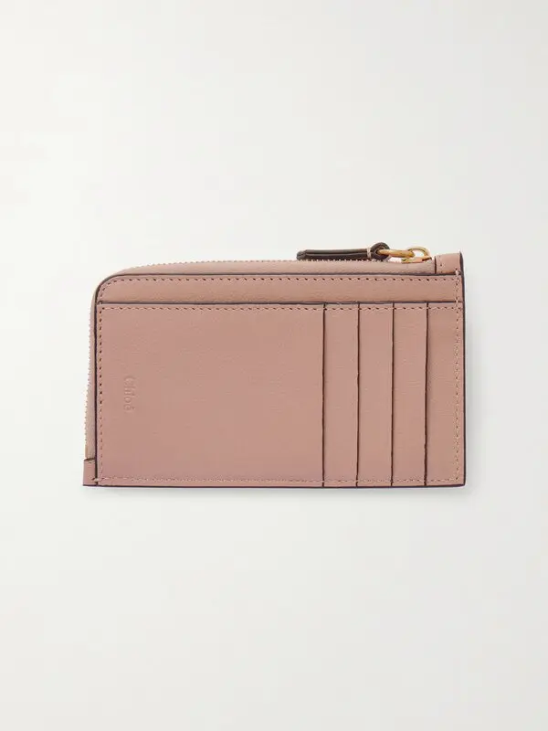Chloé Paddington Embellished Textured-leather Cardholder