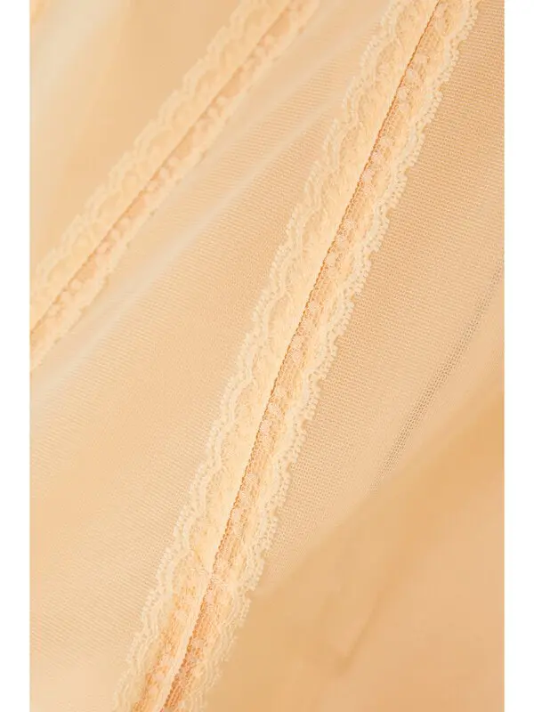 Dolce & Gabbana Lace-trimmed Stretch-tulle Bodysuit