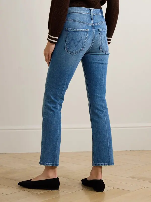 MOTHER The Insider Cropped High-rise Bootcut Jeans