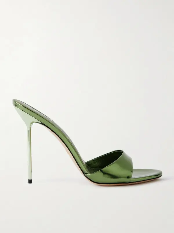 Paris Texas Lida 105 Patent Leather Mules - Green