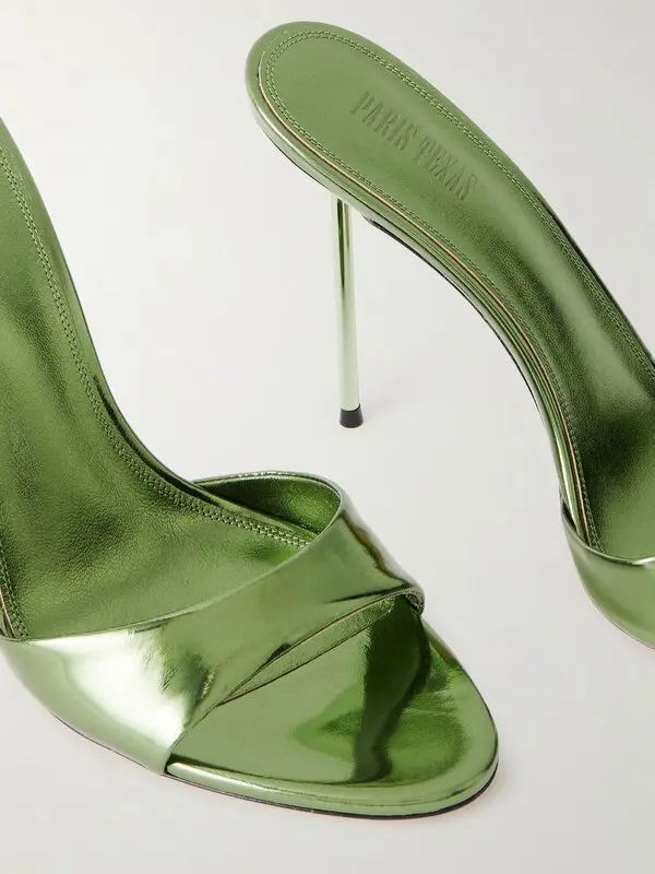 Paris Texas Lida 105 Patent Leather Mules - Green