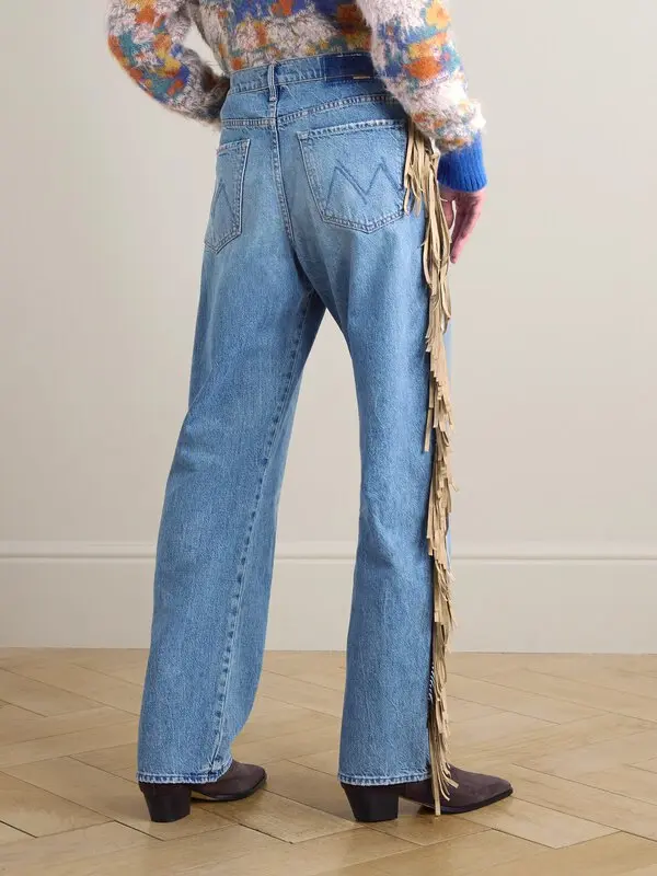 MOTHER Fringe Half-pipe Sneak High-rise Jeans