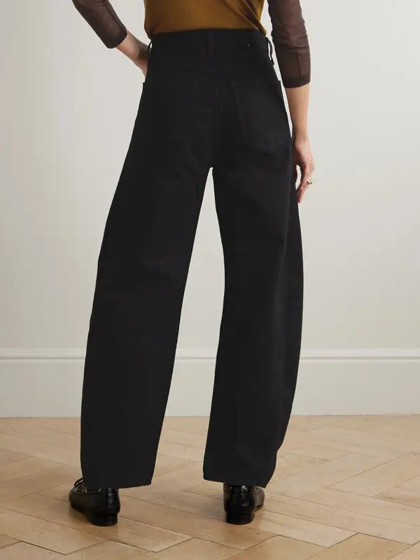 AGOLDE Luna High-rise Barrel-leg Organic Jeans - Black