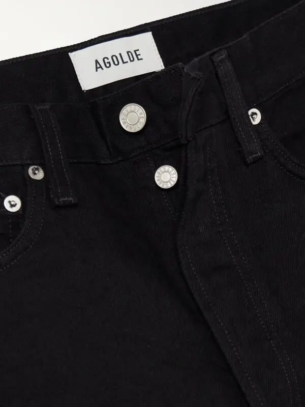 AGOLDE Luna High-rise Barrel-leg Organic Jeans - Black