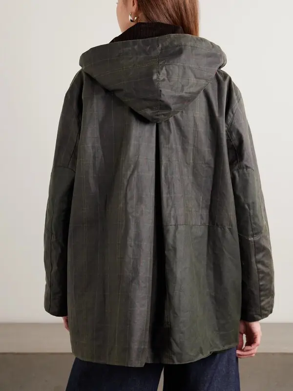 Barbour Ganni Hooded Waxed-cotton Jacket