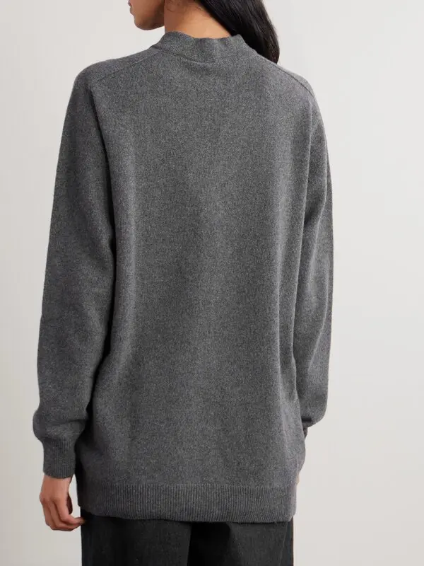 Balmain Cashmere And Wool-blend Cardigan - Gray