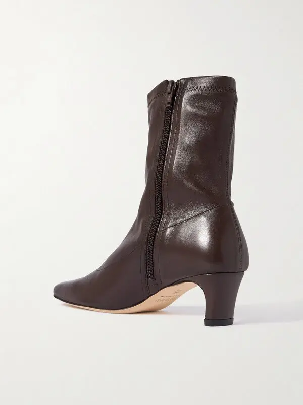 Staud Wally Sock Leather Ankle Boots