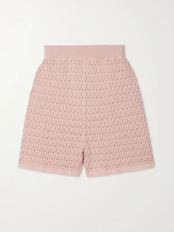 MR MITTENS Pointelle-knit Cotton Shorts