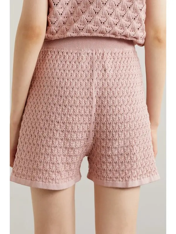 MR MITTENS Pointelle-knit Cotton Shorts