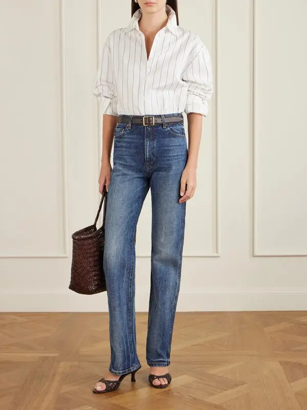 Staud Brigitte Woven Leather Mules
