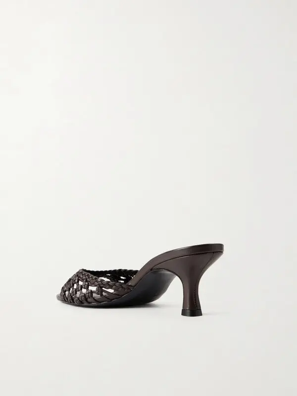 Staud Brigitte Woven Leather Mules