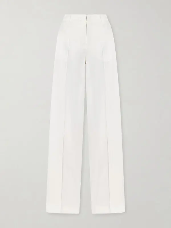 Stella McCartney Satin Wide-leg Trousers - Neutrals