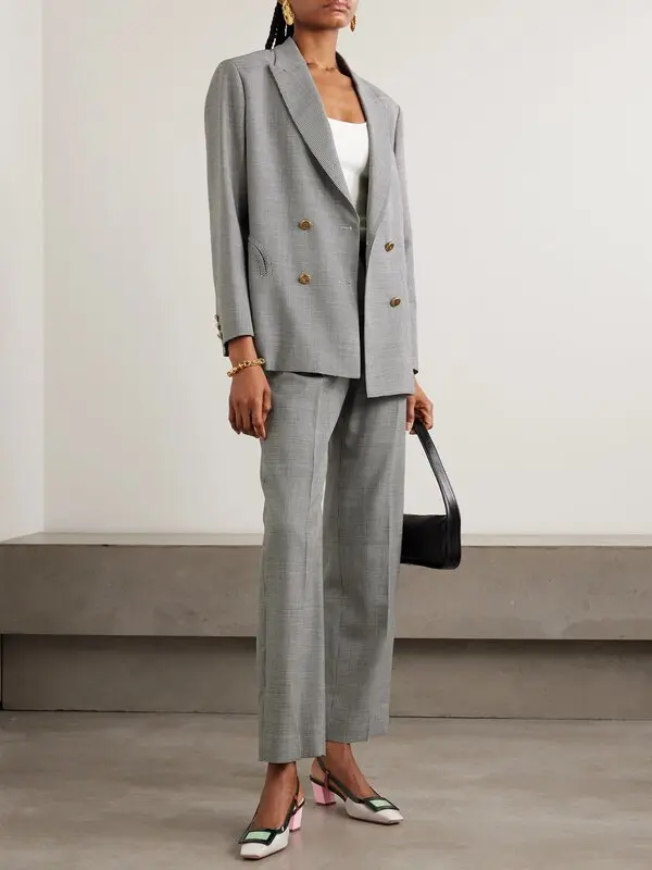 BLAZÉ MILANO Regal Nightbreak Houndstooth Wool Blazer - Gray