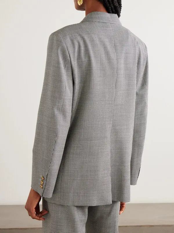 BLAZÉ MILANO Regal Nightbreak Houndstooth Wool Blazer - Gray
