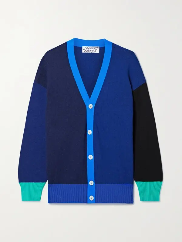 Clements Ribeiro Bookish Color-block Cashmere Cardigan