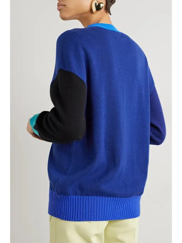 Clements Ribeiro Bookish Color-block Cashmere Cardigan